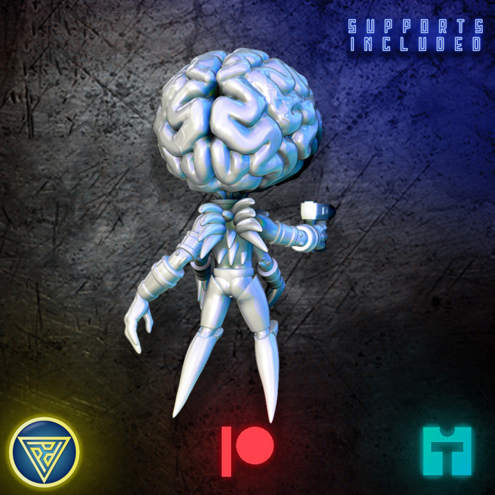 3D Printable Floating Brain Soldiers Set by Print Paint Play