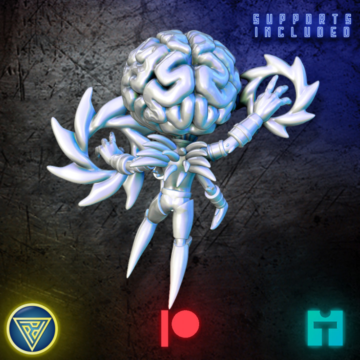 3D Printable Floating Brain Soldiers Set by Print Paint Play