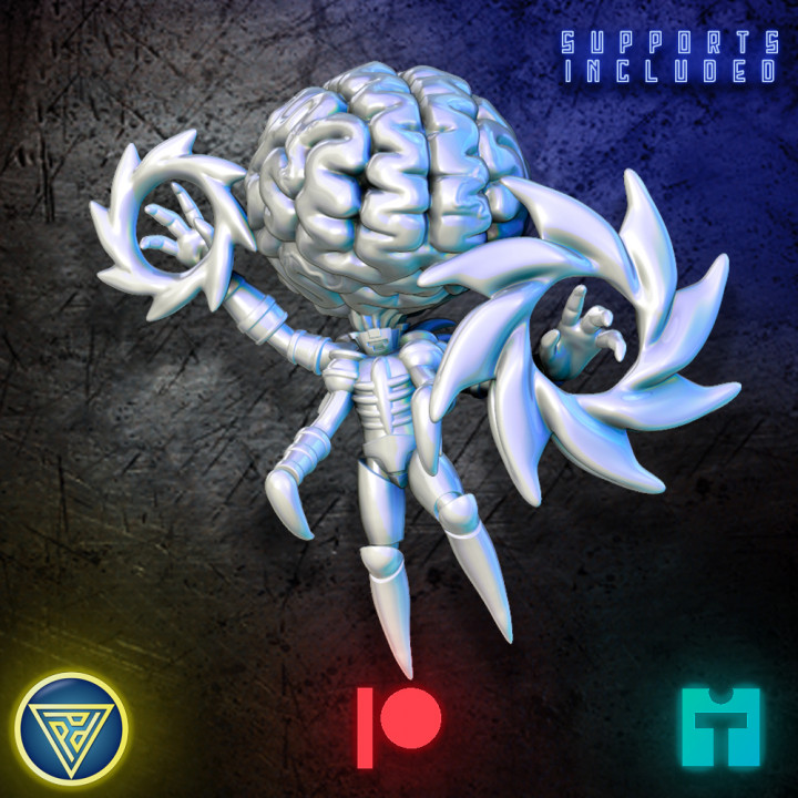 3D Printable Floating Brain Soldiers Set by Print Paint Play