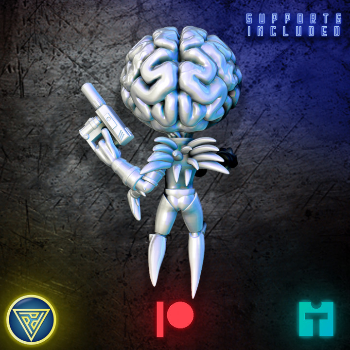 3D Printable Floating Brain Soldiers Set by Print Paint Play