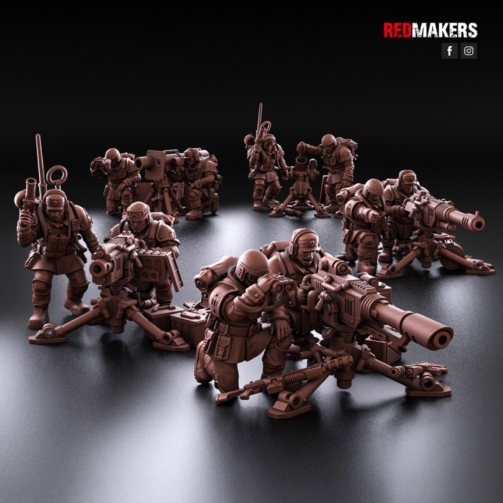 3D Printable Shock Troops – Heavy Support Squad of the Imperial Force by RedMakers