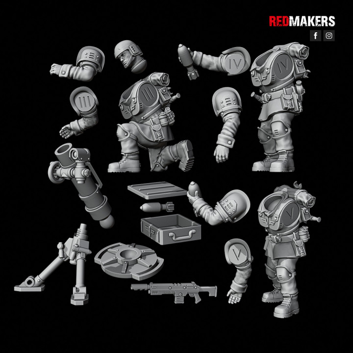 3D Printable Shock Troops – Heavy Support Squad of the Imperial Force by RedMakers