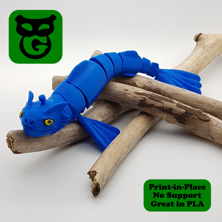 3D Printable Adult Blue - The Sea Beast (Flexi) by Boby Green Creations