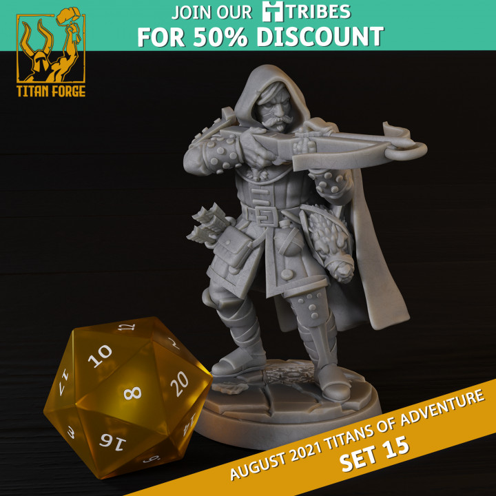 3D Printable Human Male Ranger - RPG Hero Character D&D 5e - Titans of ...