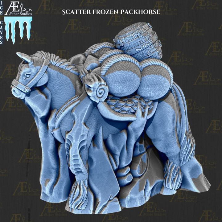 3D Printable AEICCV08 - Ice Caverns: Frozen Freehold by Aether Studios