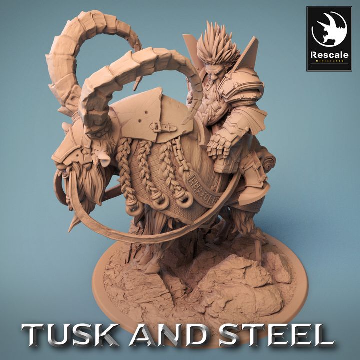 3D Printable Dwarf Goat 03 Look by Rescale Miniatures