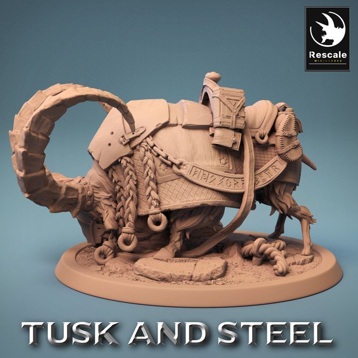 3D Printable Dwarf Goat 05 Break by Rescale Miniatures