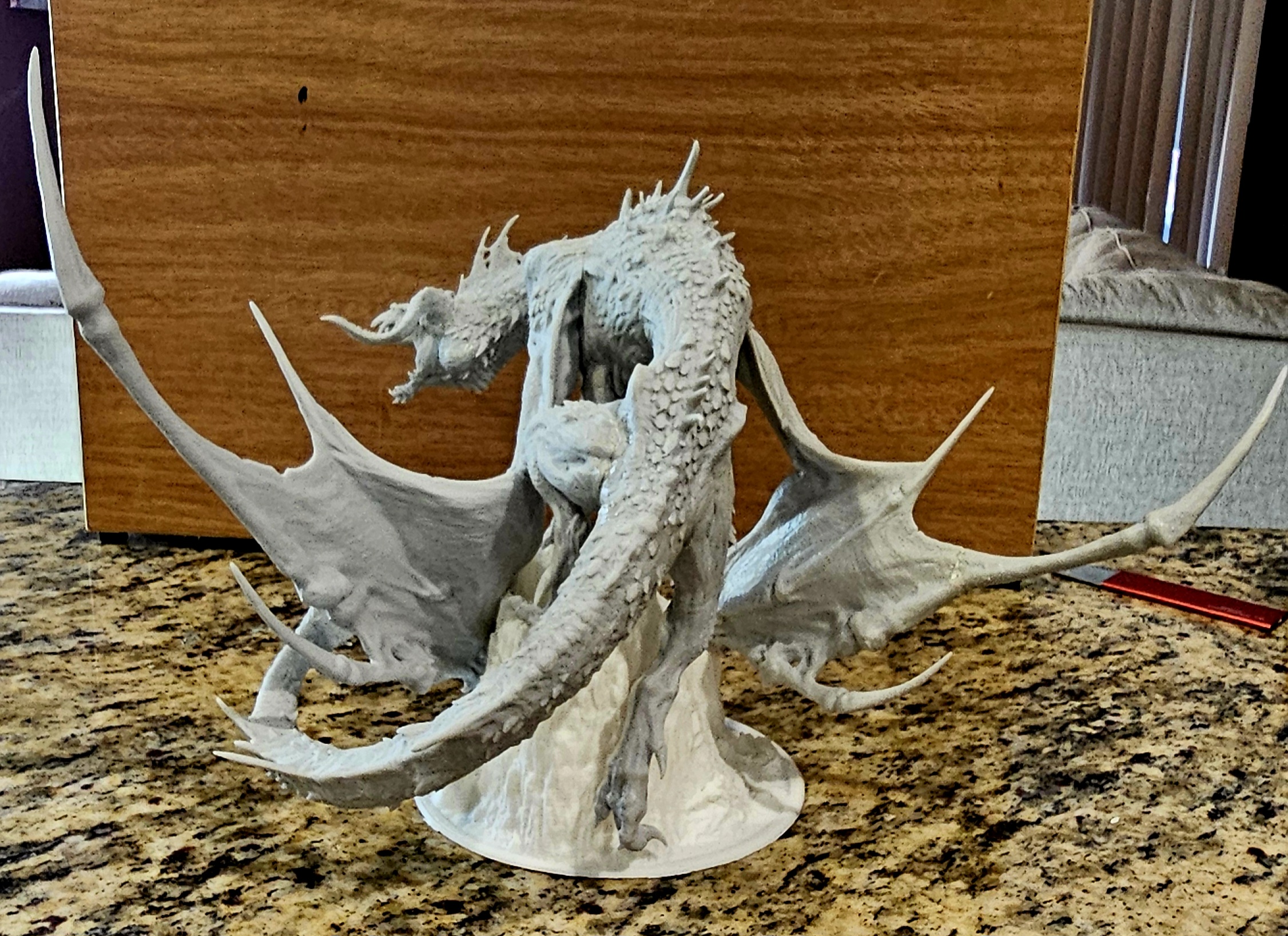 3D Printable Legendary Chromatic Black Dragon by Rescale Miniatures