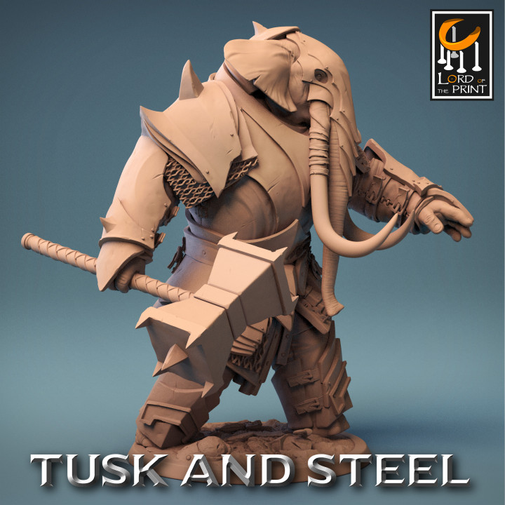 3D Printable Loxodon Hammer StepForward by Rescale Miniatures 3D Printable Loxodon Hammer StepForward by Rescale Miniatures