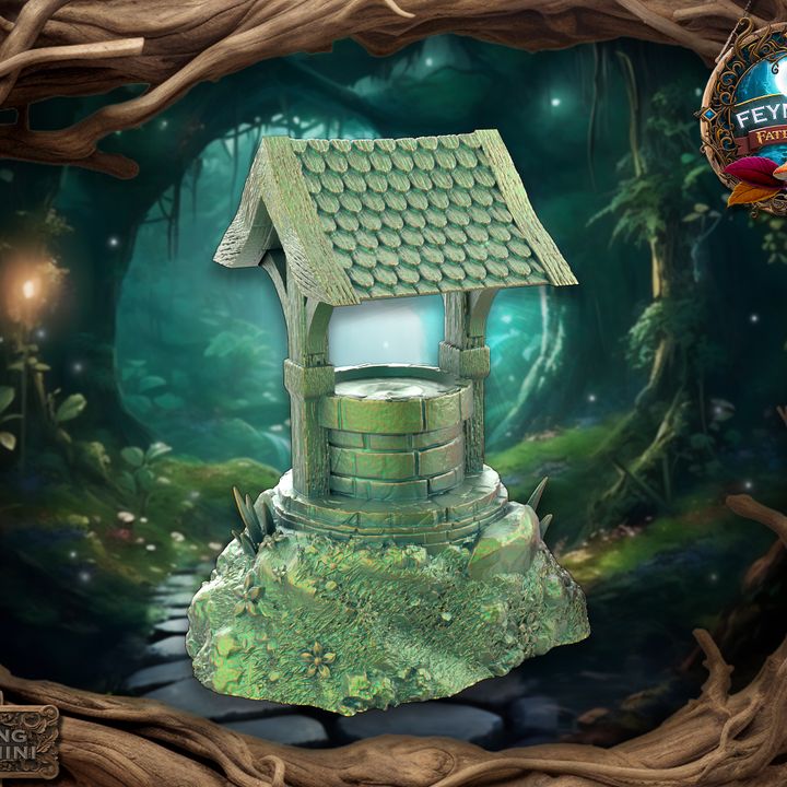 3D Printable Magical Wishing Well Miniature - Pre-Supported by FatesEnd