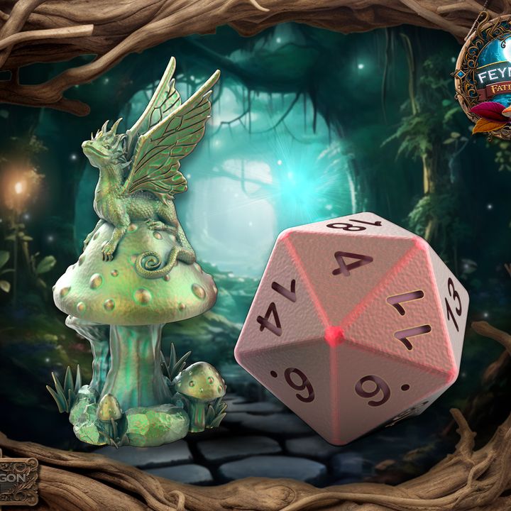 3D Printable Fey Dragon Miniature - Pre-Supported by FatesEnd