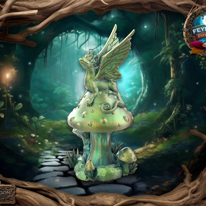 3D Printable Fey Dragon Miniature - Pre-Supported by FatesEnd