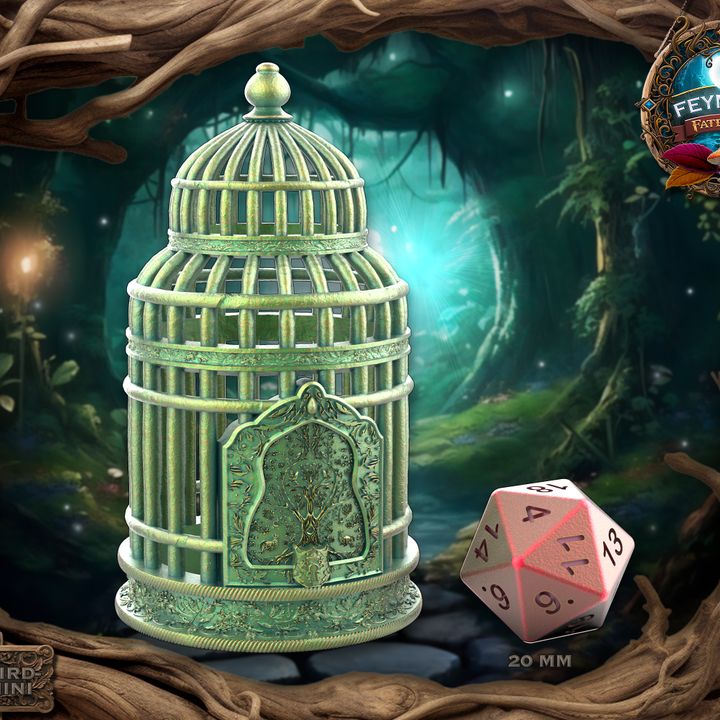 3D Printable The Hag's Birdcage Miniature - SUPPORT FREE! by FatesEnd