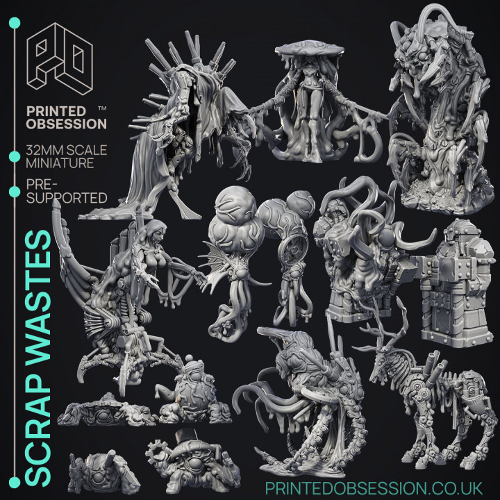 3D Printable Scrap Waste Creatures - 15 Models - PRESUPPORTED - 32mm ...