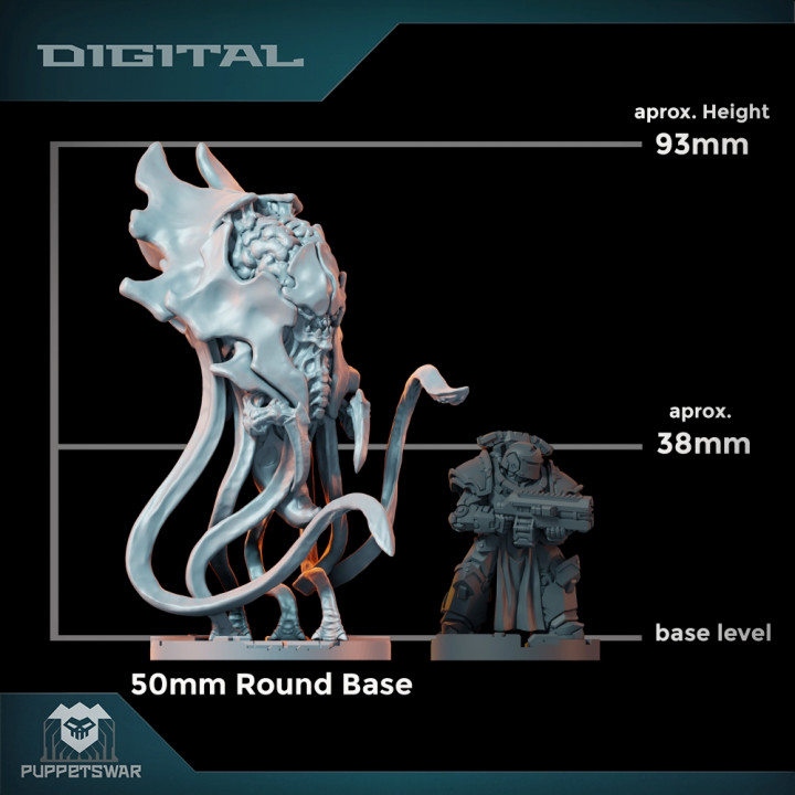 3D Printable Brain Bug Lord by Puppetswar Miniatures