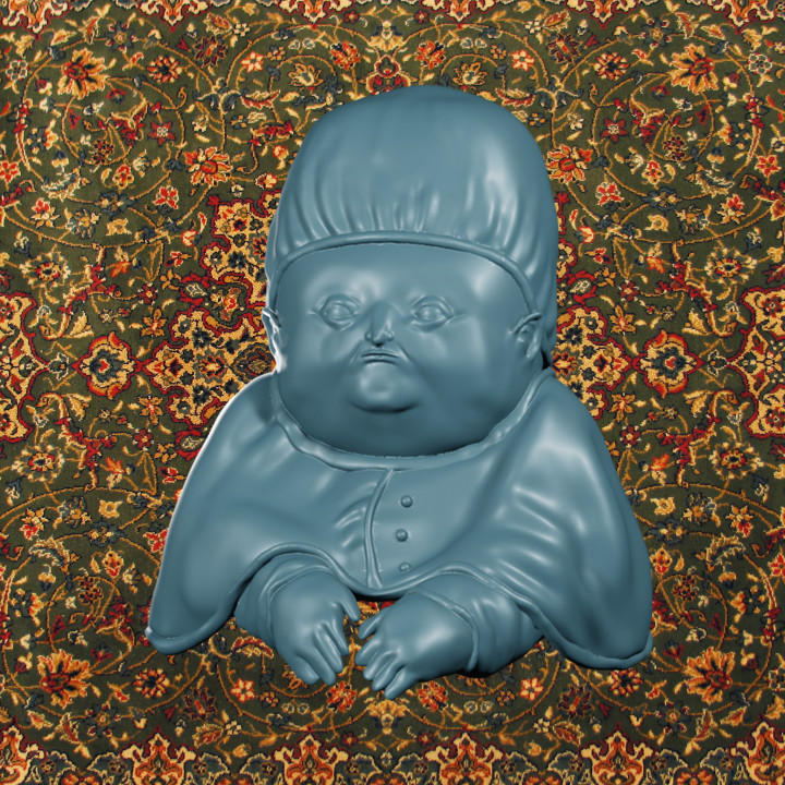 3D Printable Bust of Pope Leo X - Fernando Botero by Huguette