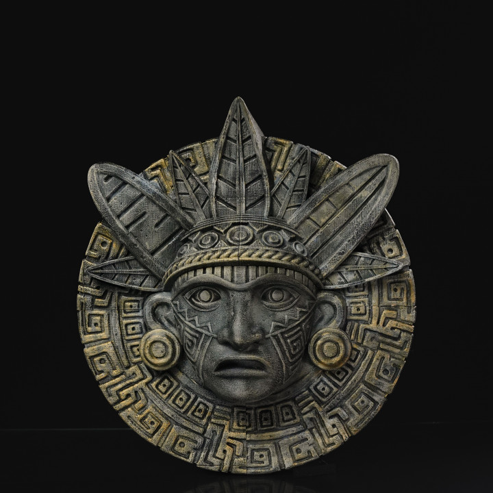 3D Printable Tlatoani Chief Wall Piece by Stlflix