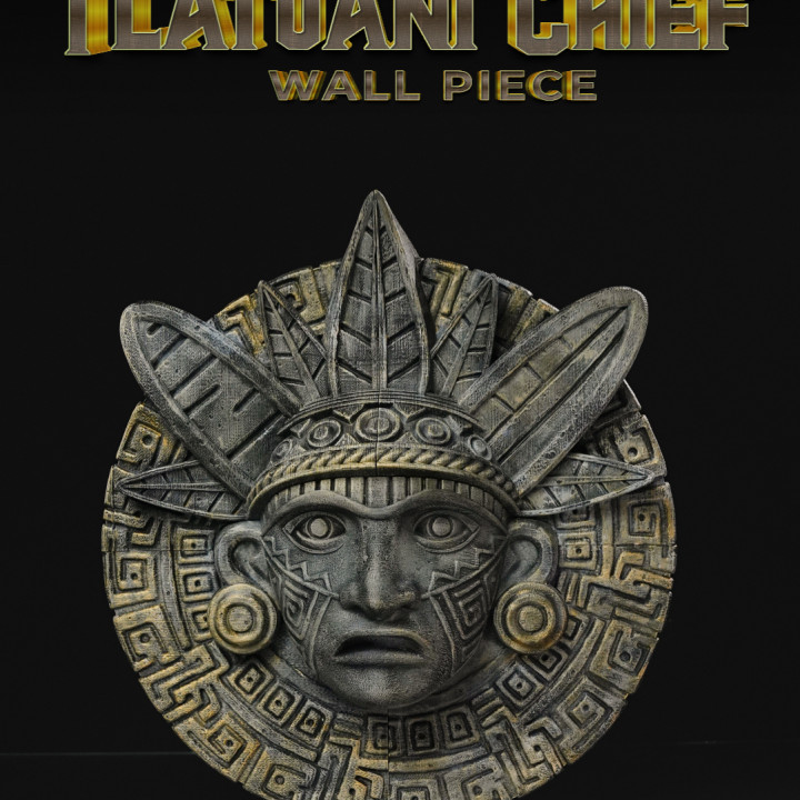 3D Printable Tlatoani Chief Wall Piece by Stlflix