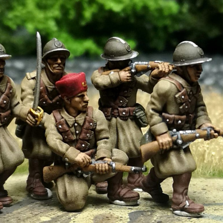 3D Printable 28mm French dismounted cavalry (Spahis) combat group 2 by ...