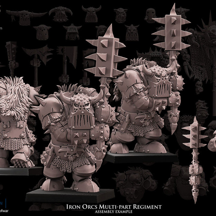 3D Printable Iron Orcs multi-part regiment by Avatars of War
