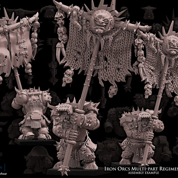 3D Printable Iron Orcs multi-part regiment by Avatars of War