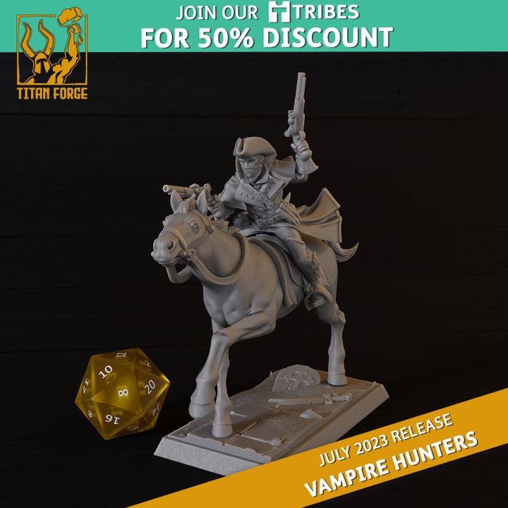 3D Printable Vampire Hunters Reborn Mounted Highwayman Unit by Titan ...
