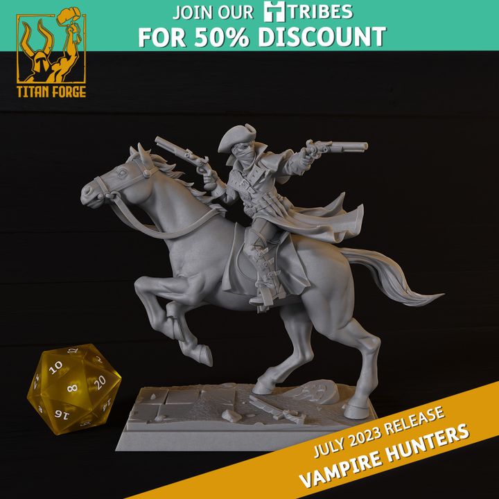 3D Printable Vampire Hunters Reborn Mounted Highwayman Unit by Titan ...