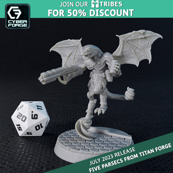 3D Printable Cyber Forge Five Parsecs From Titan Forge Swift by Titan Forge Miniatures