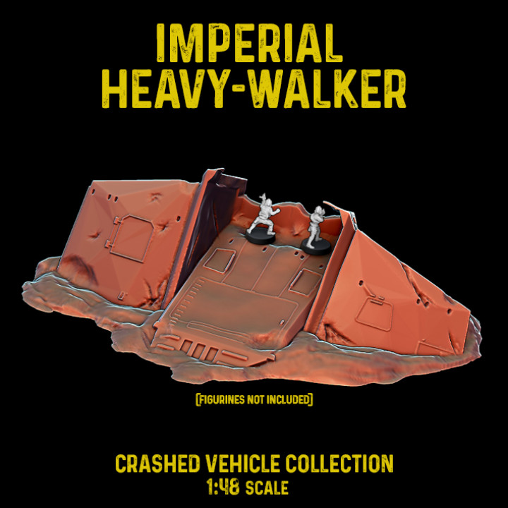 3D Printable Crashed Vehicle : Imperial Heavy Walker ( designed for SW ...