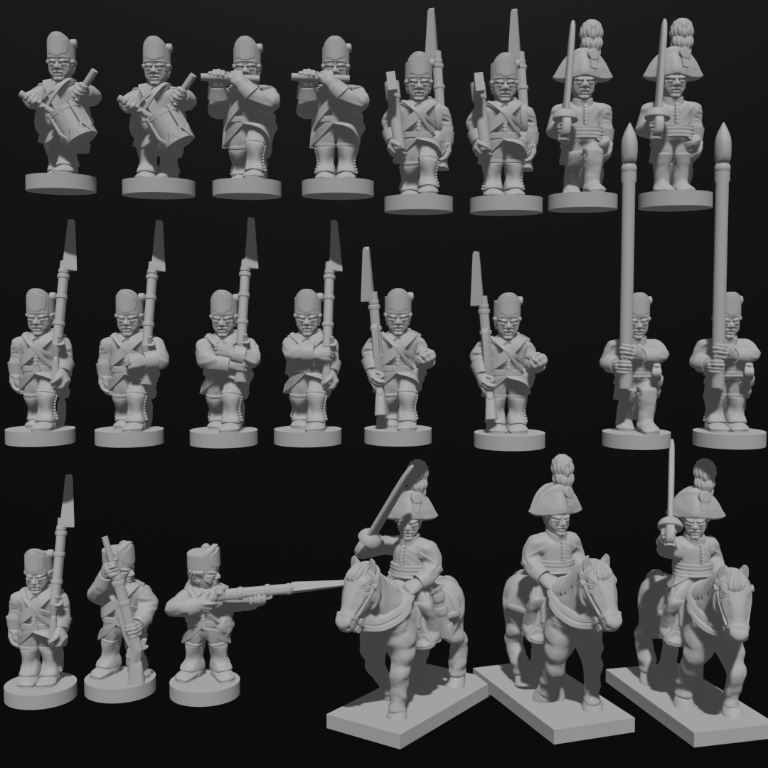 6-15mm Austrian Infantry in Kasket Hats (1790-98) NAP-AU-10