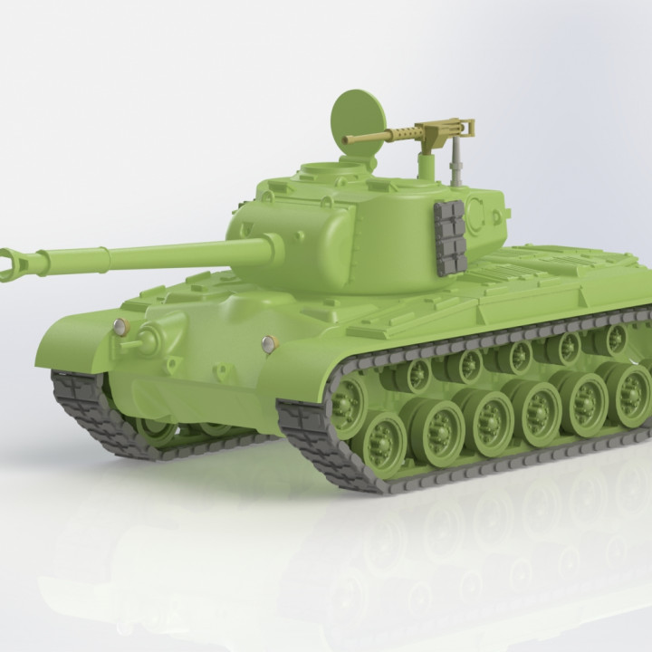 3D Printable Medium Tank M46 Patton - "General Patton" (US, Korean war ...