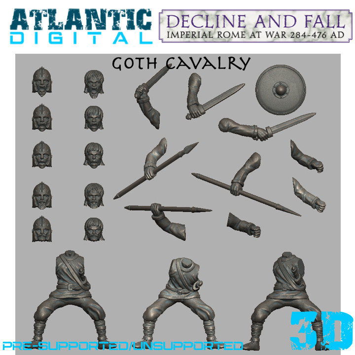 3D Printable Goth Cavalry by Wargames Atlantic