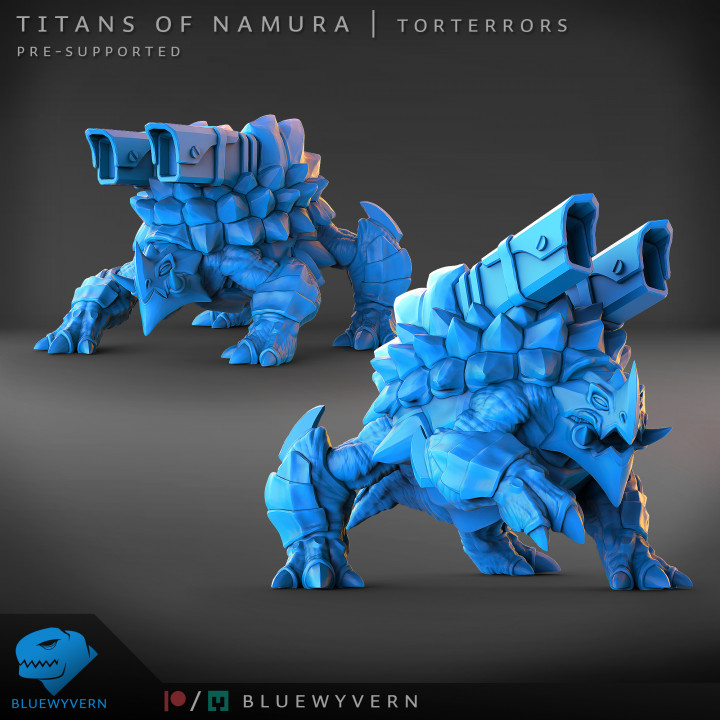 3D Printable Titans of Namura - Torterrors (Modular) by BlueWyvern