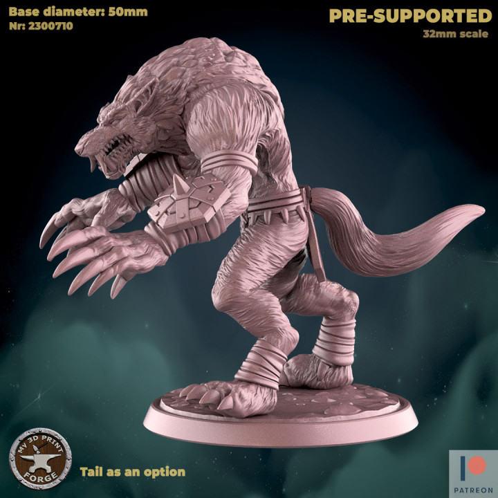 3D Printable Big Bad Werewolf Attack by My3DPrintForge