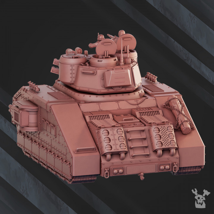 3D Printable "Snowstorm" Battle Tank S-77 by dakkadakka.store
