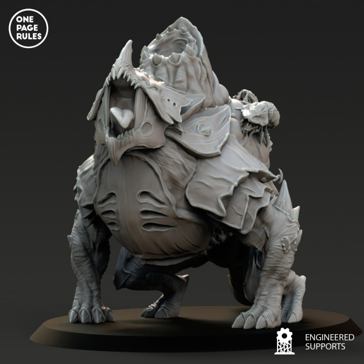 3D Printable Mortar Beast - Alien Hives by One Page Rules