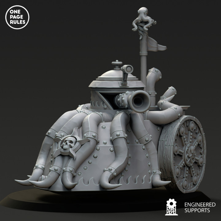 3D Printable Steam Tank of Water - Human Empire by One Page Rules