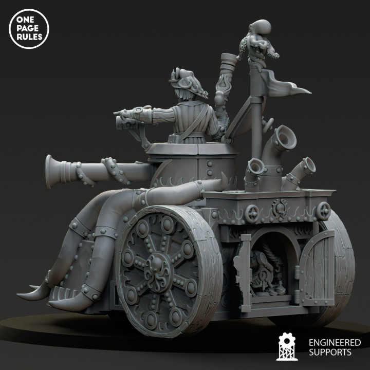3D Printable Steam Tank of Water - Human Empire by One Page Rules