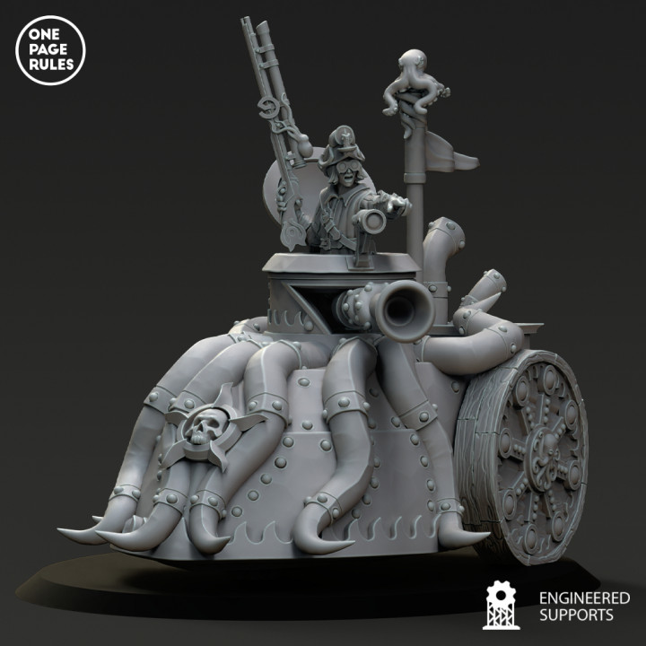 3D Printable Steam Tank of Water - Human Empire by One Page Rules