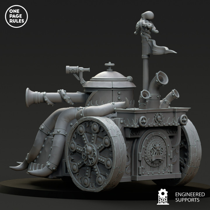 3D Printable Steam Tank of Water - Human Empire by One Page Rules