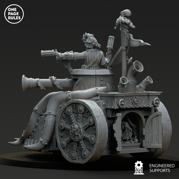 3D Printable Steam Tank of Water - Human Empire by One Page Rules