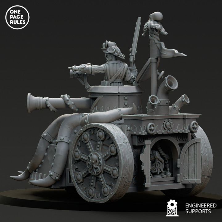 3D Printable Steam Tank of Water - Human Empire by One Page Rules