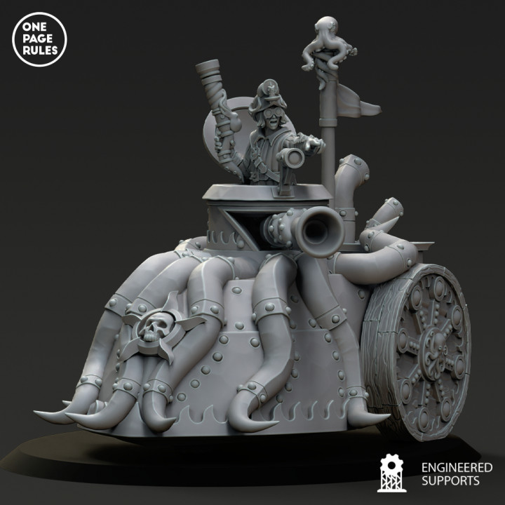 3D Printable Steam Tank of Water - Human Empire by One Page Rules