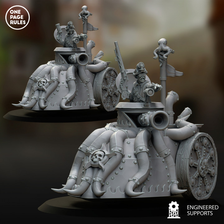 3D Printable Steam Tank of Water - Human Empire by One Page Rules
