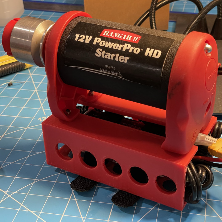 3D Printable Hangar9 PowerPro HD Nitro Starter Lipo Tray by Lennin Tabora