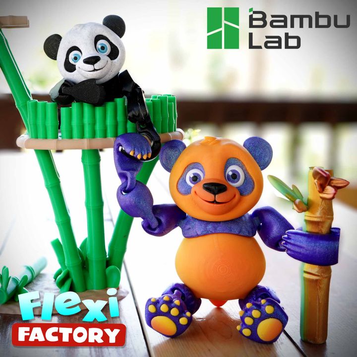 3D Printable Public Release: Flexi Factory Bambu Lab Panda and Display ...