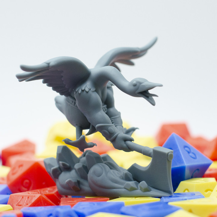 3D Printable Birdfolk - Goose Barbarian by Found Family Adventurecrafts