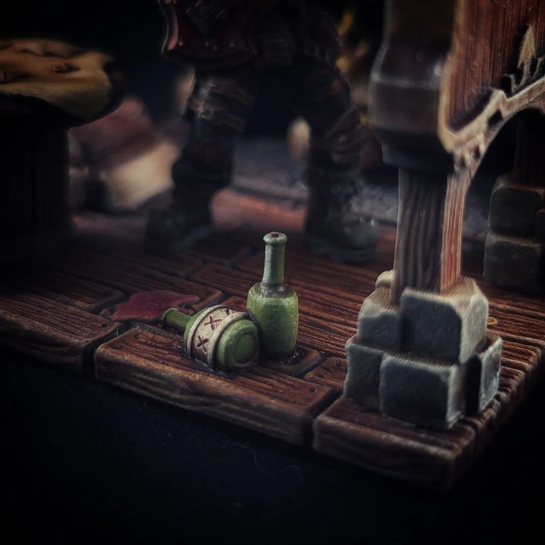 3D Printable Tavern Scenery [PRE-SUPPORTED] Diorama by Miniatures of ...