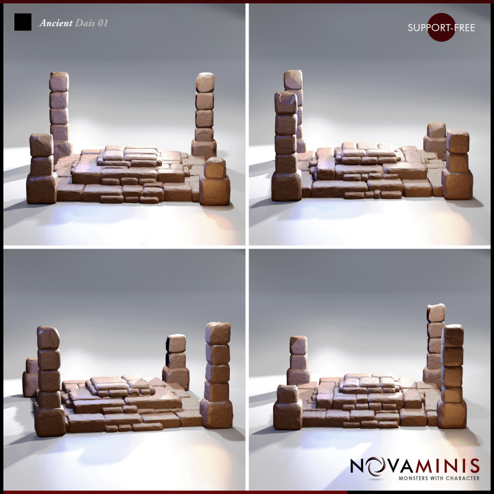 3D Printable Ancient Dais 01 by NovaMinis