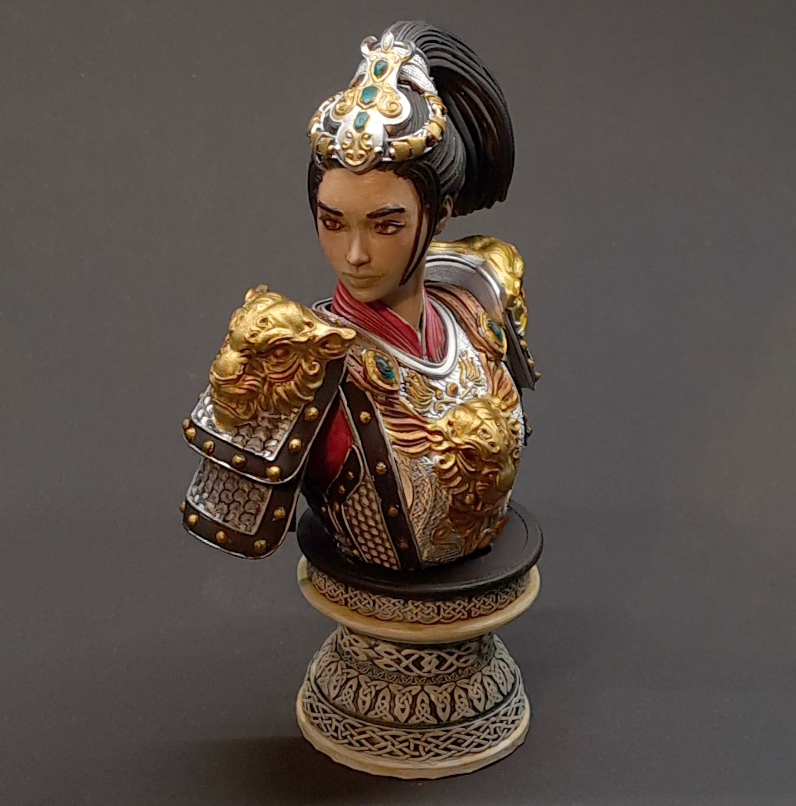 3D Printable 關嫣 Kwan Yen Bust NO Helmet [presupported] by Nerikson